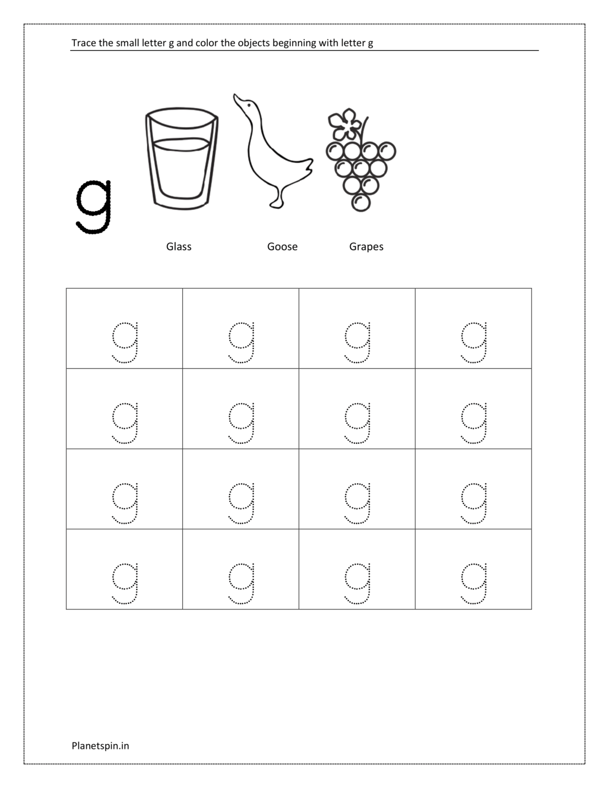 Trace lowercase alphabet letters | tracing small letters a to z