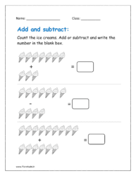 Add subtract worksheet for kindergarten | Planetspin.in