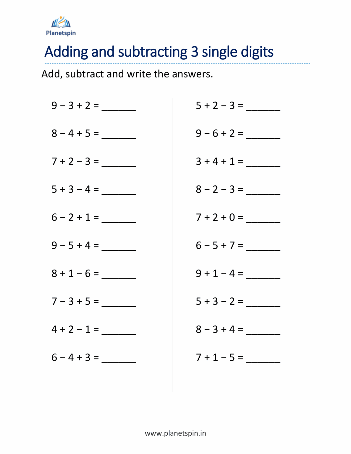 Adding and subtracting mixed numbers worksheets for grade 2