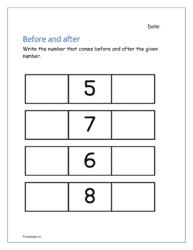 Backward counting worksheets for kindergarten | Planetspin.in