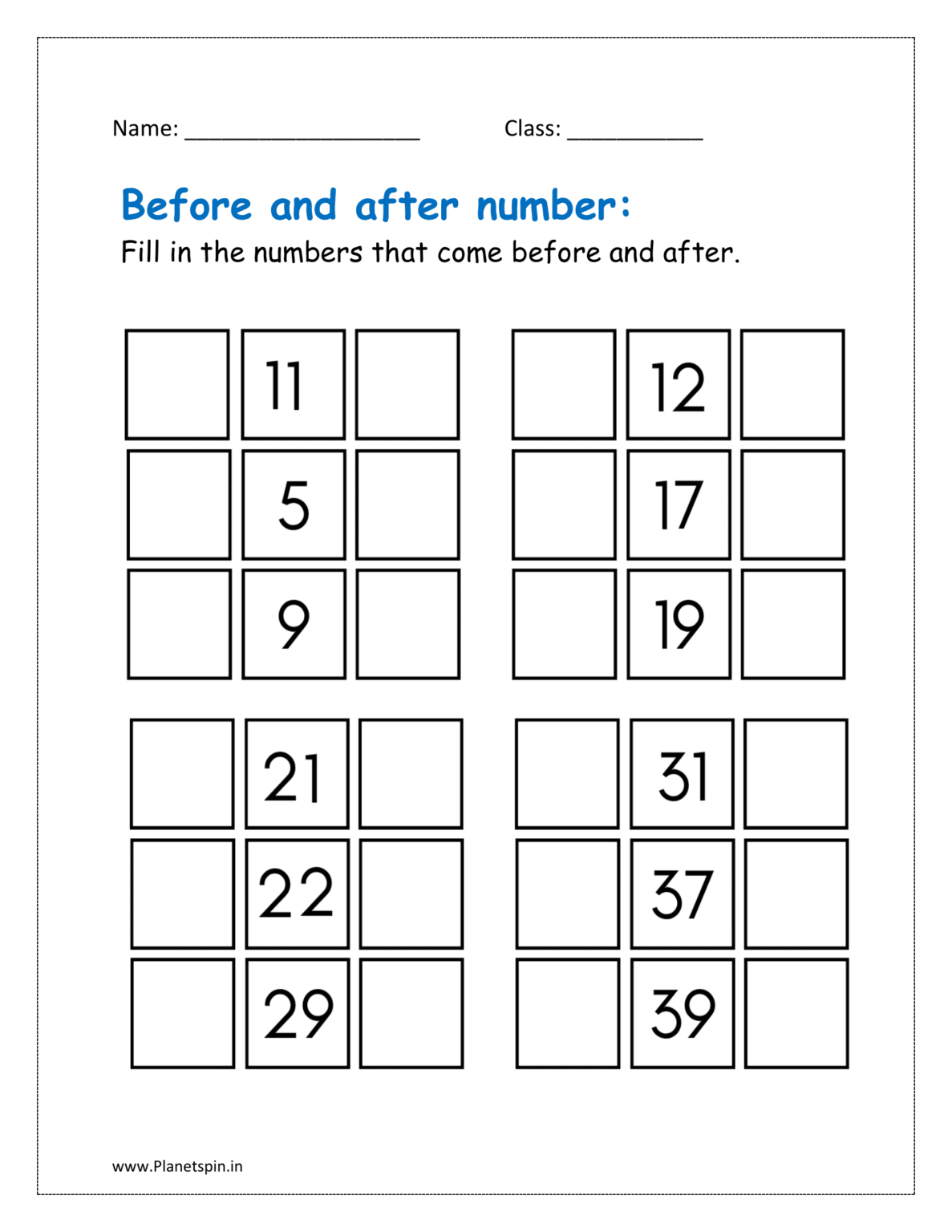 Before after worksheets for kindergarten | Planetspin.in