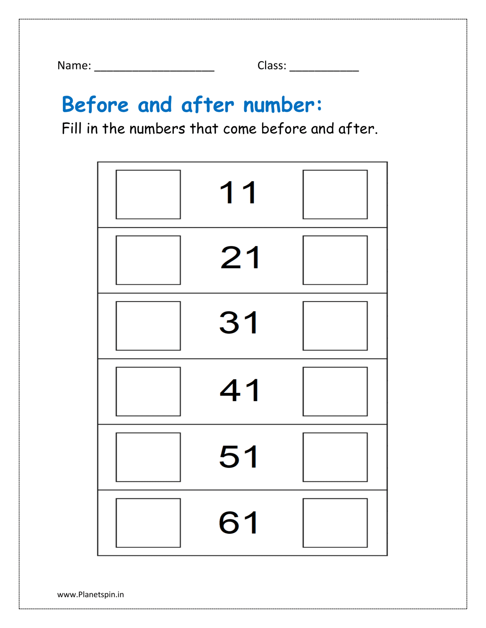 Before after worksheets for kindergarten | Planetspin.in