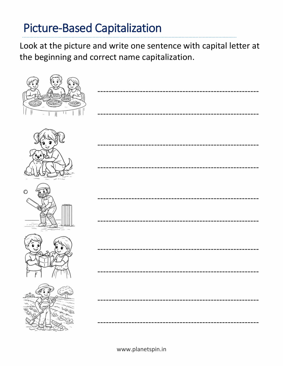 Capitalization Worksheets for Grade 2 | Free Printable PDF