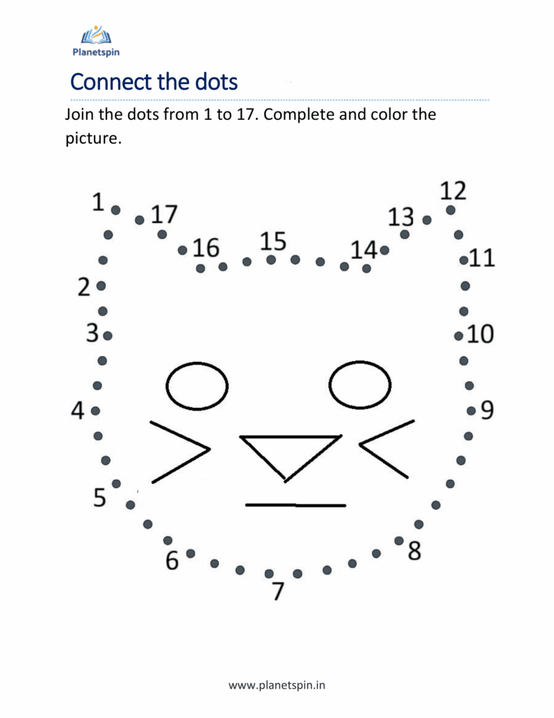 Join the dots 1 to 20 worksheets | Planetspin.in