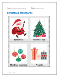 Christmas flashcards for kindergarten | Planetspin.in