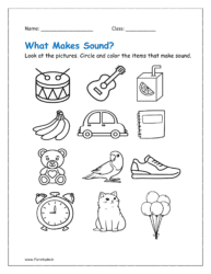 Sound Science Worksheets For 1st Grade