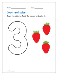 Count and color worksheets for kindergarten | Planetspin.in