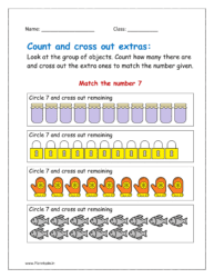 Count cross and write number worksheet | Planetsin.in