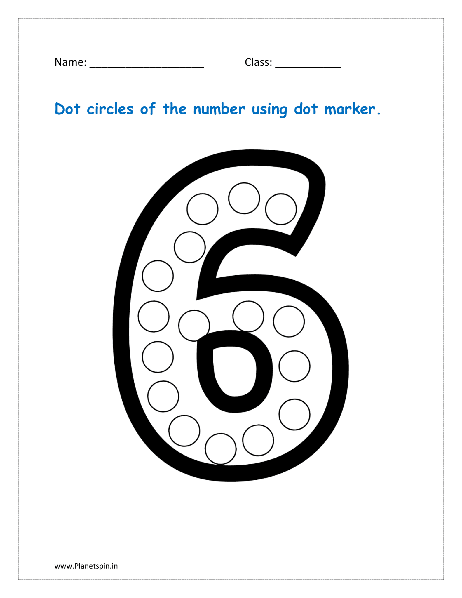 Do a dot number printables for preschoolers | Planetspin.in