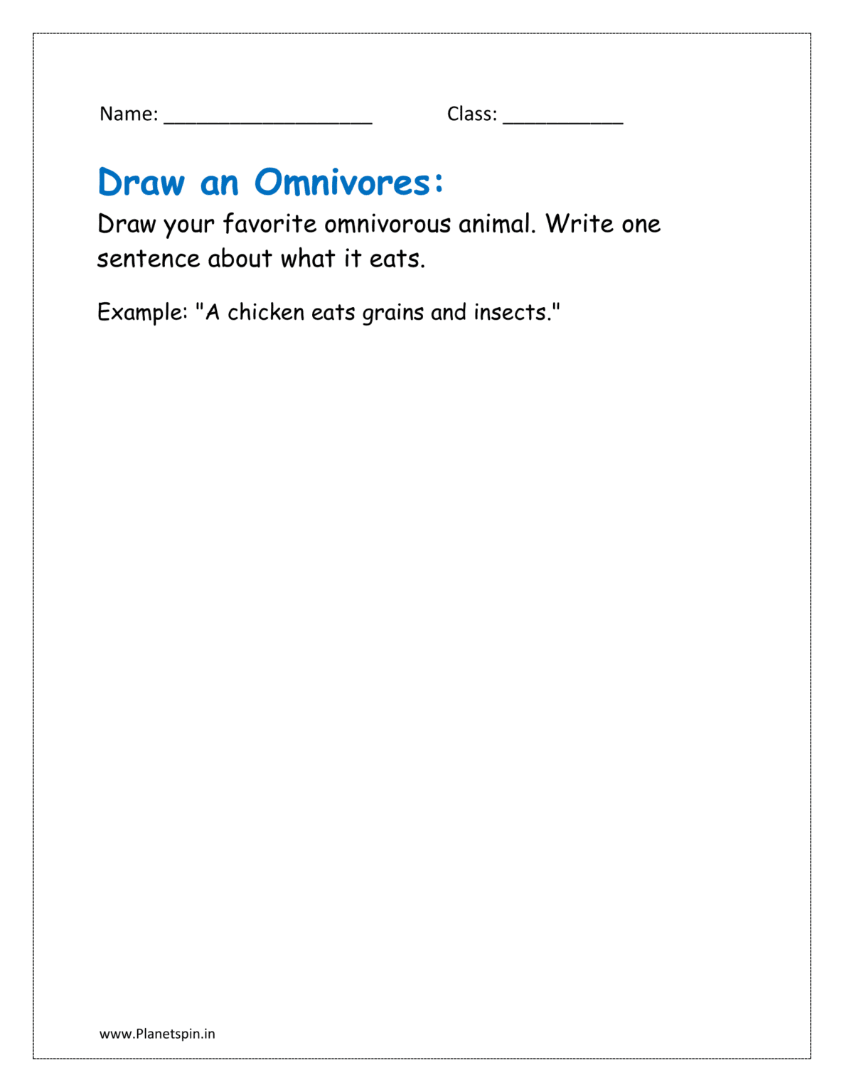 Omnivores worksheet for grade 1 pdf free | Planetspin.in
