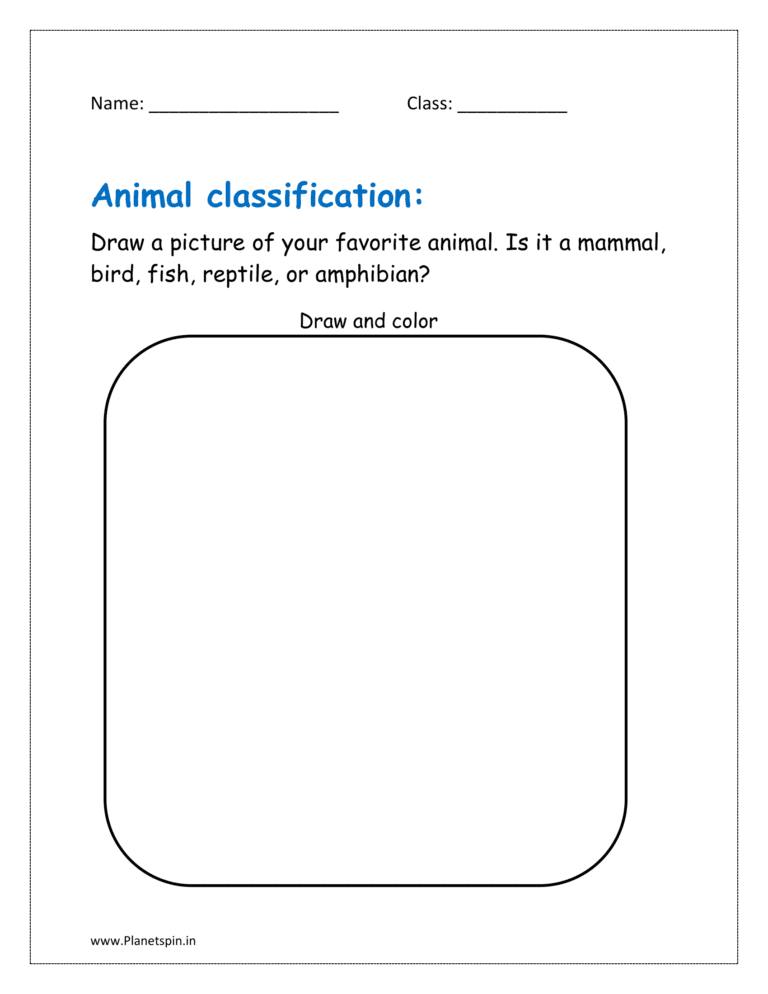 Mammal reptile amphibian bird fish worksheet | Planetspin.in