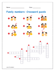 Matching family worksheet for kindergarten | Planetspin.in