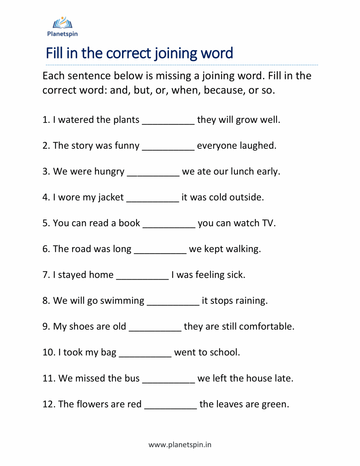 Combining sentences worksheet grade 2 | Planetspin.in