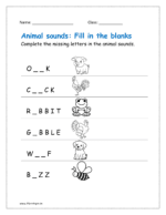 Animal sound identifier worksheets | Planetspin.in