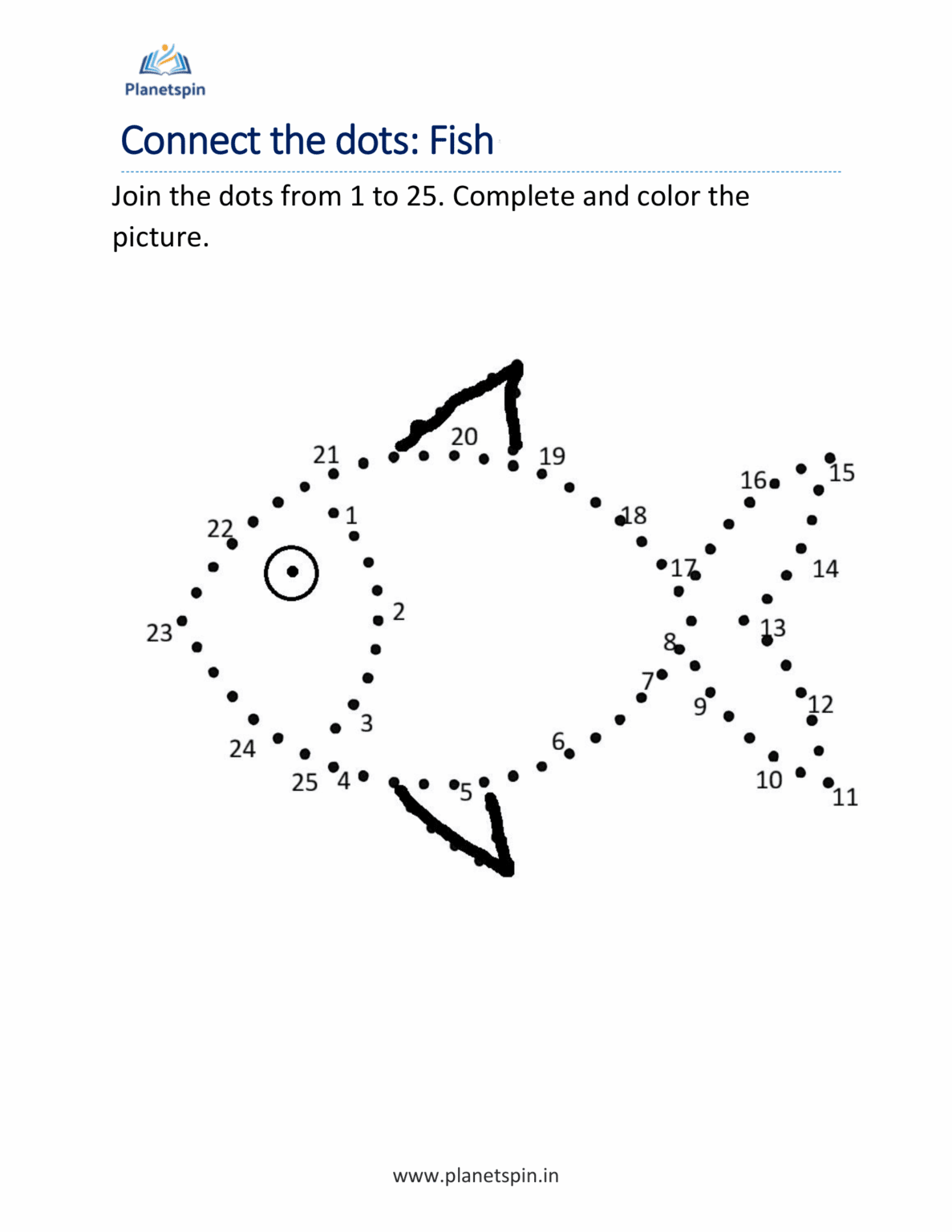 Join the dots 1 to 50 worksheets | Planetspin.in