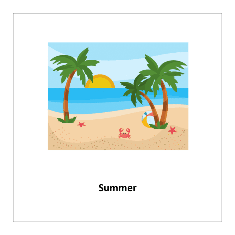 Seasons flashcards for kids | Planetspin.in