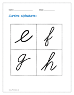 Cursive alphabet flashcards printable lowercase letters