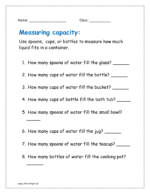 Measuring length using non standard units worksheets