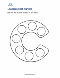 Dot marker letter worksheets for lowercase alphabets