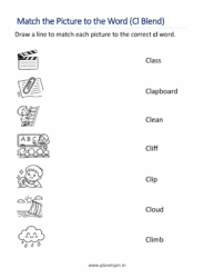 Cl blends worksheet for kindergarten | Planetspin.in