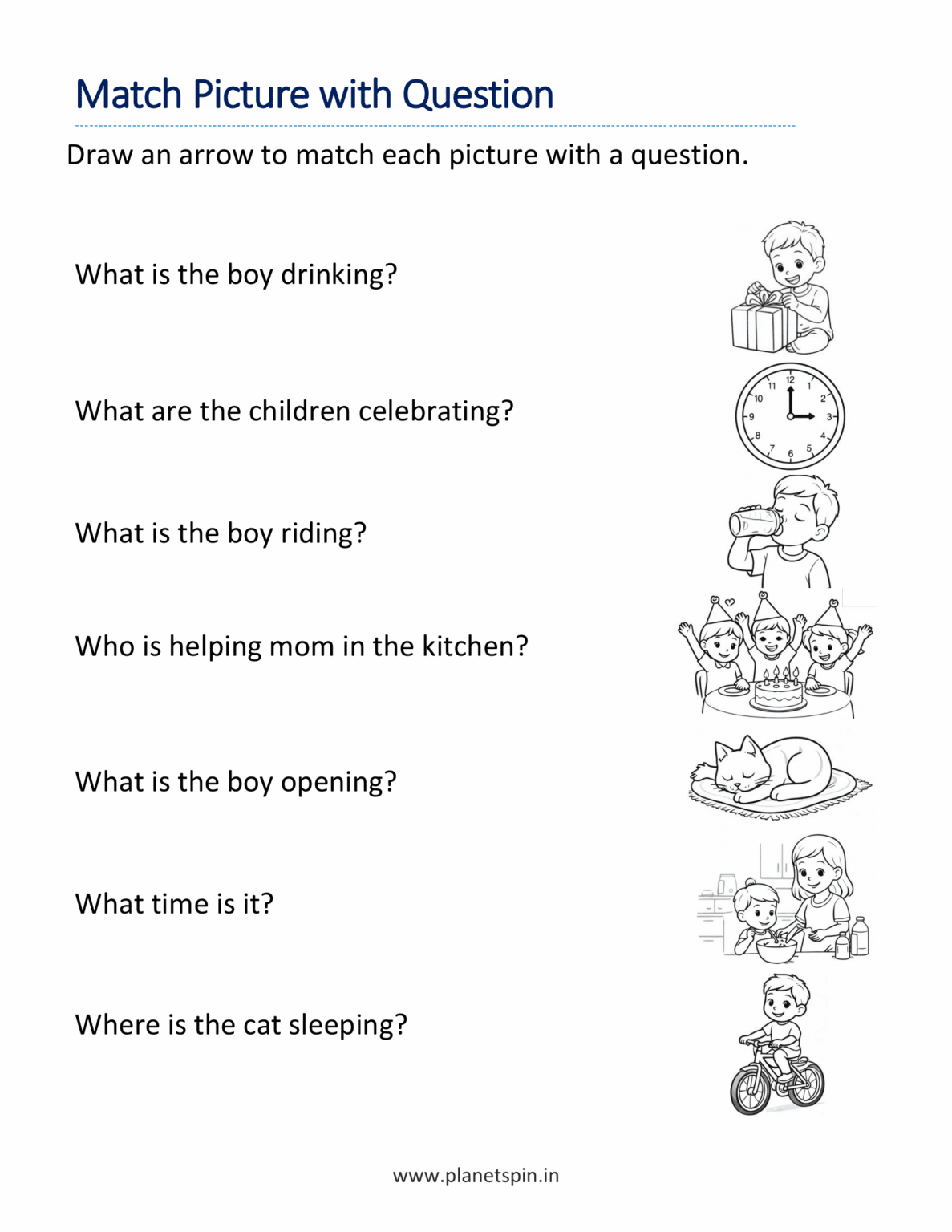 Interrogative sentences worksheet for grade 2 | Planetspin.in