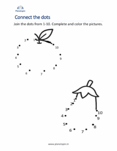 Join the dots 1 to 10 worksheets | Planetspin.in