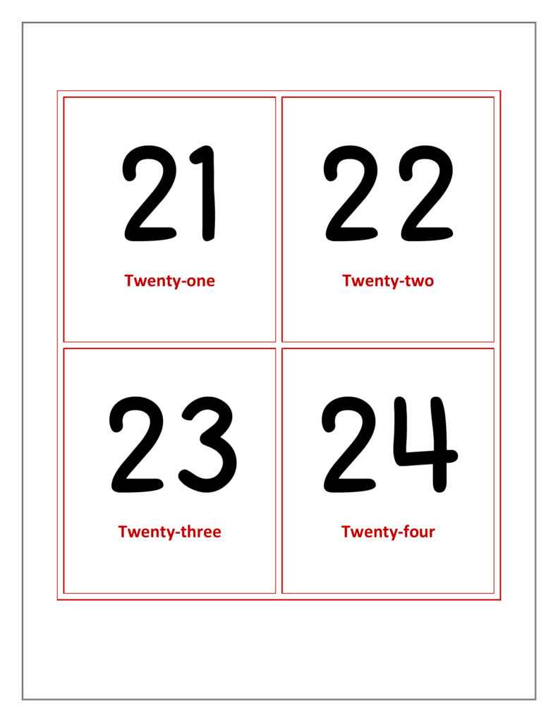 Flashcards of numbers for preschoolers | numbers flash cards 1 to 32
