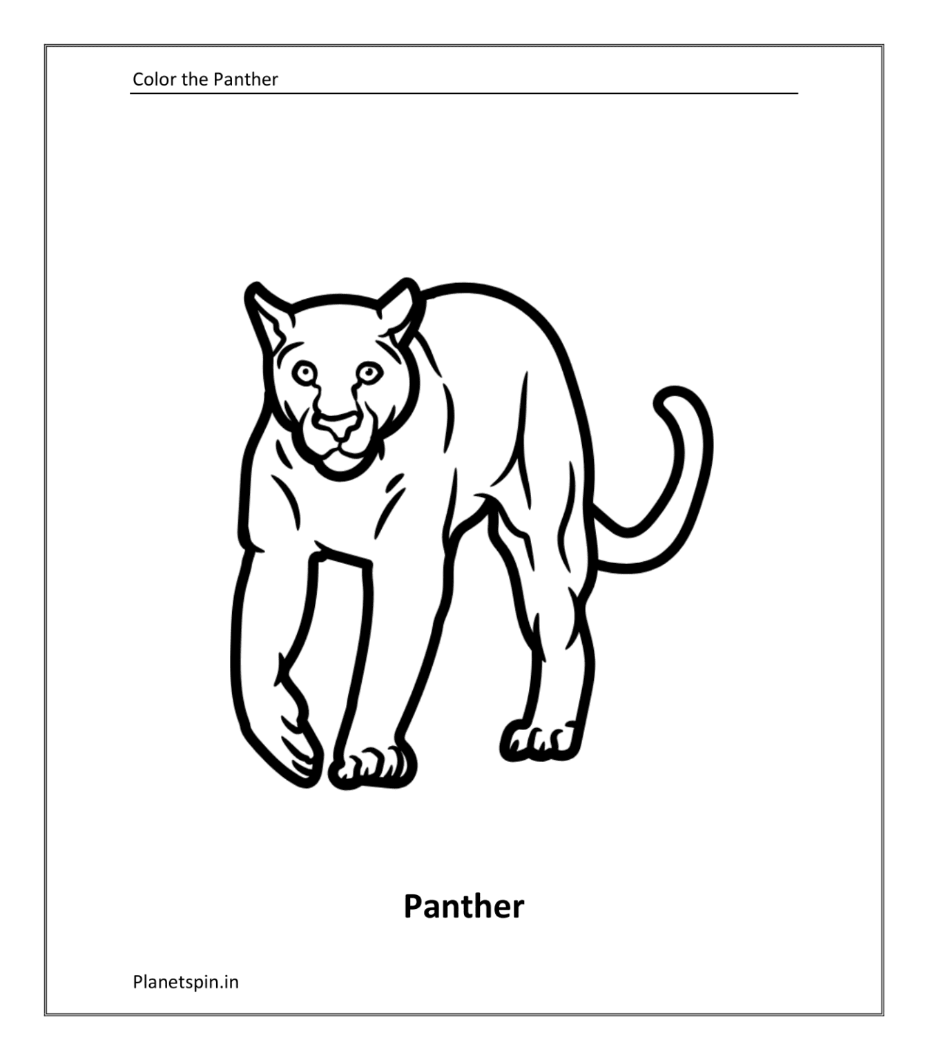 Printable wild animal coloring pages | Planetspin.in