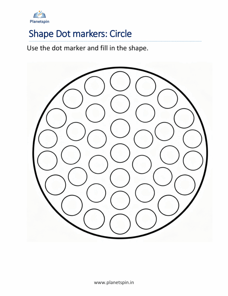 Shape dot marker printables free for preschoolers | Planetspin.in