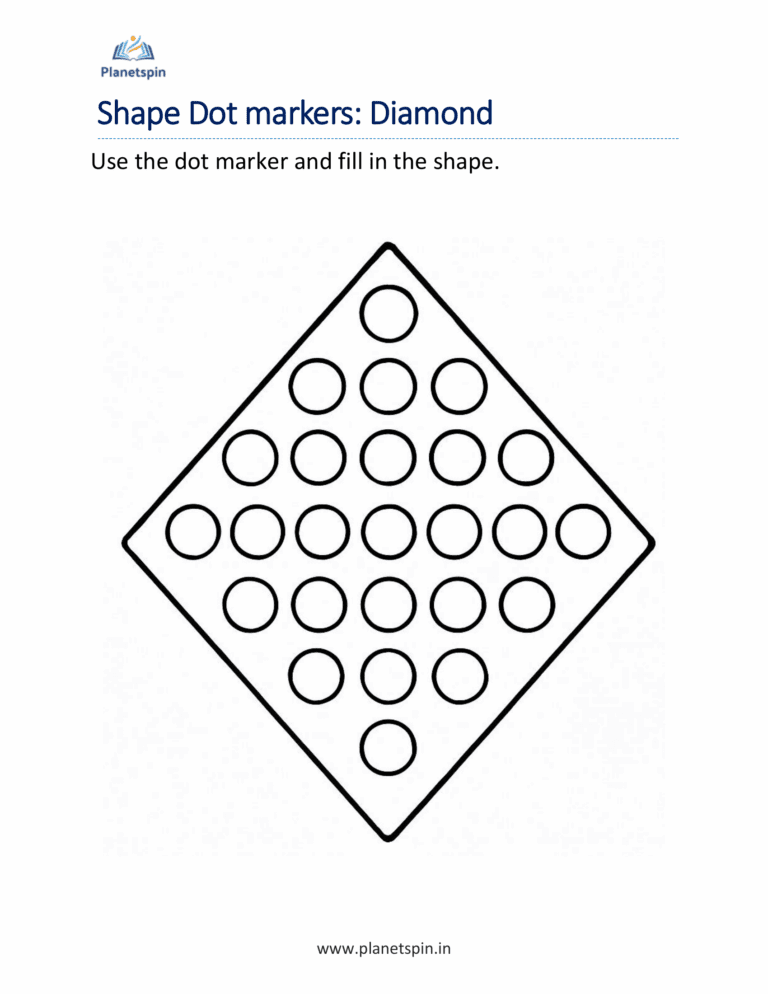 Shape dot marker printables free for preschoolers | Planetspin.in