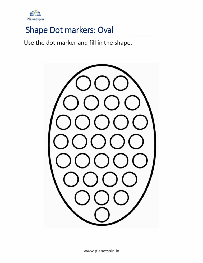 Shape dot marker printables free for preschoolers | Planetspin.in