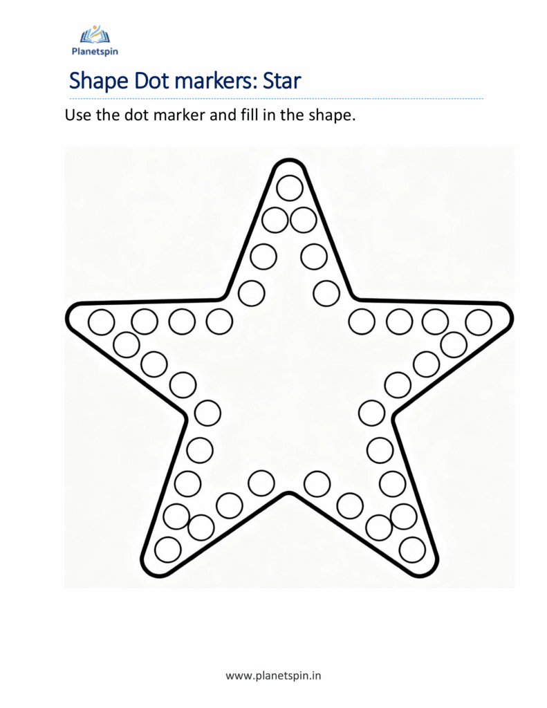 Shape dot marker printables free for preschoolers | Planetspin.in