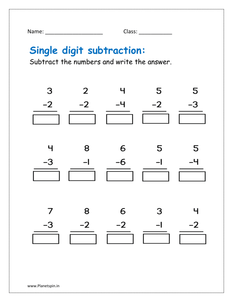 Subtraction cross out worksheet for kindergarten | Planetspin.in