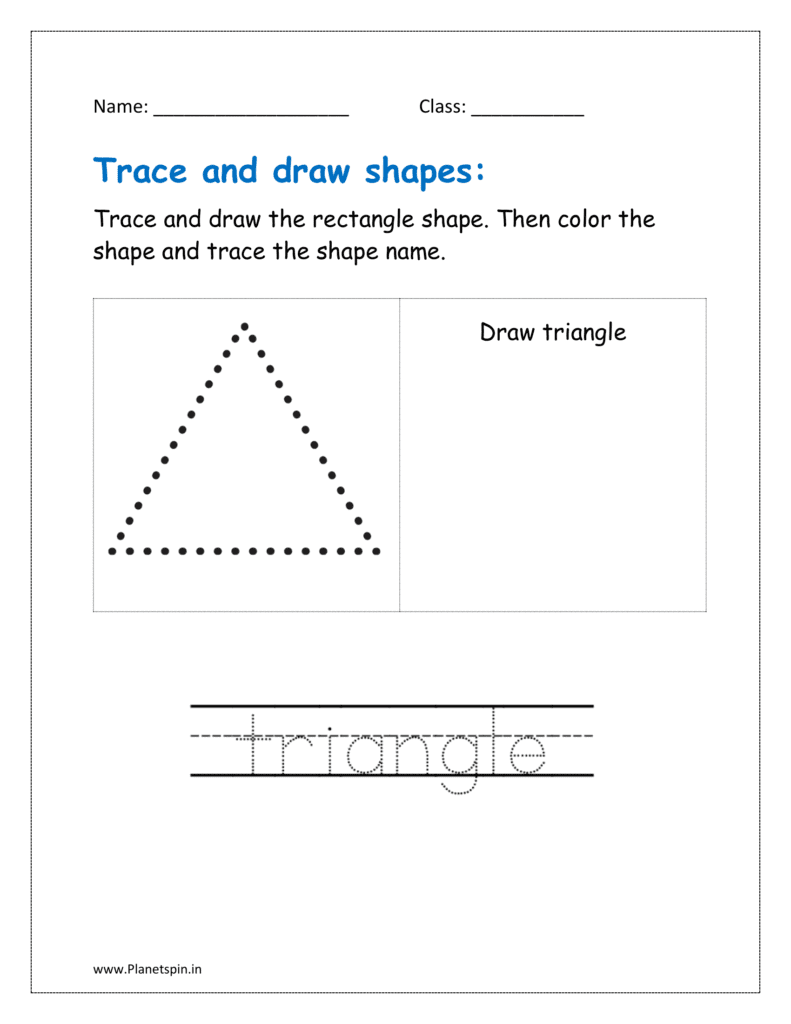 Trace shapes worksheet | Planetspin.in