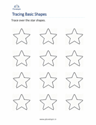 Shape tracing worksheets for kindergarten | Planetspin.in