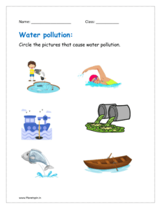 Water Pollution Worksheet for Kindergarten (Free Printable PDF)