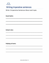 Imperative sentences worksheet - Orders and requests