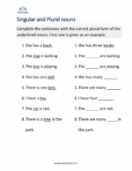 Singular plural worksheet for class 2 | Planetspin.in