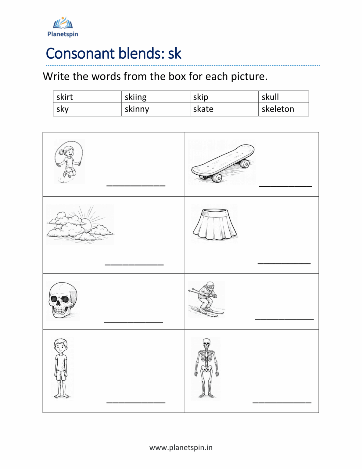 sk blends worksheets for kindergarten | Planetspin.in